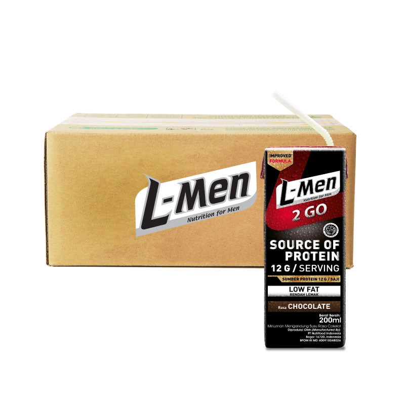 L-Men Hi Protein 2 Go Chocolate 200ml RTD (24 pcs) Ready to Drink - Su ...