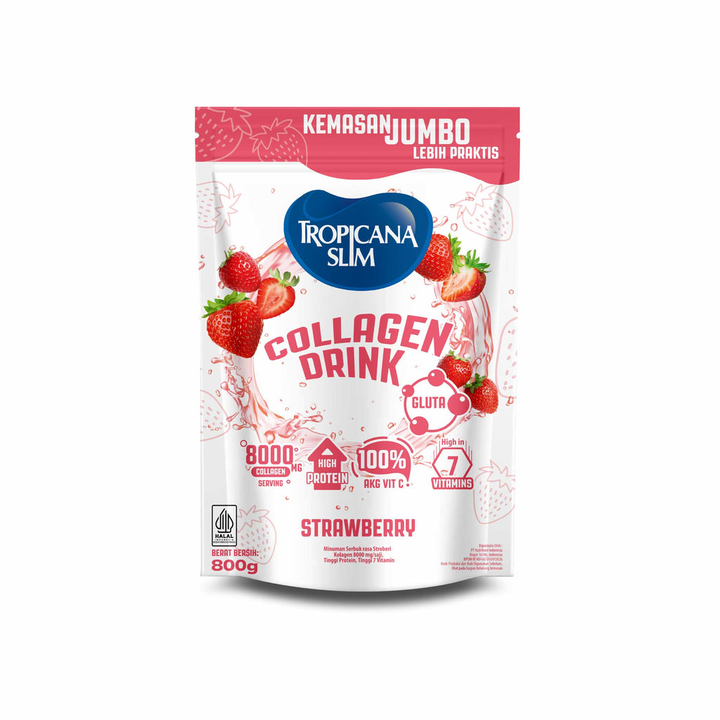 Tropicana Slim Collagen Drink Strawberry with Glutathione 800g - Kolag ...