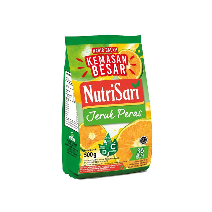 NutriSari Jeruk Peras Refill 500 gr -12 BAG – Nutrimart
