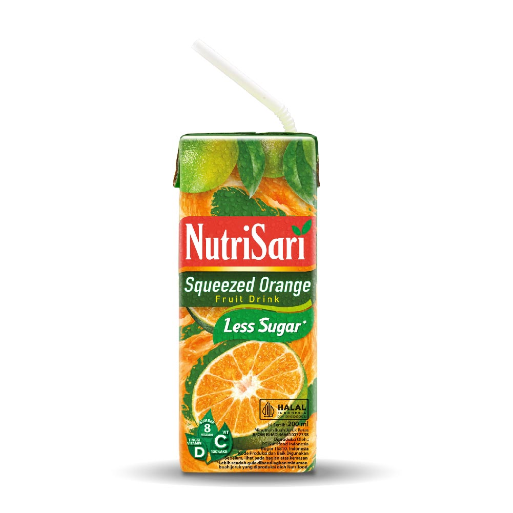 NutriSari RTD Squeezed Orange 200 ml (24pcs) - Minuman Jeruk Peras Vit ...