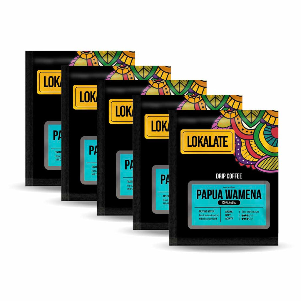 Lokalate Drip Coffee Papua Wamena 5 Sch - 100% Arabica Semi Washed Pro ...