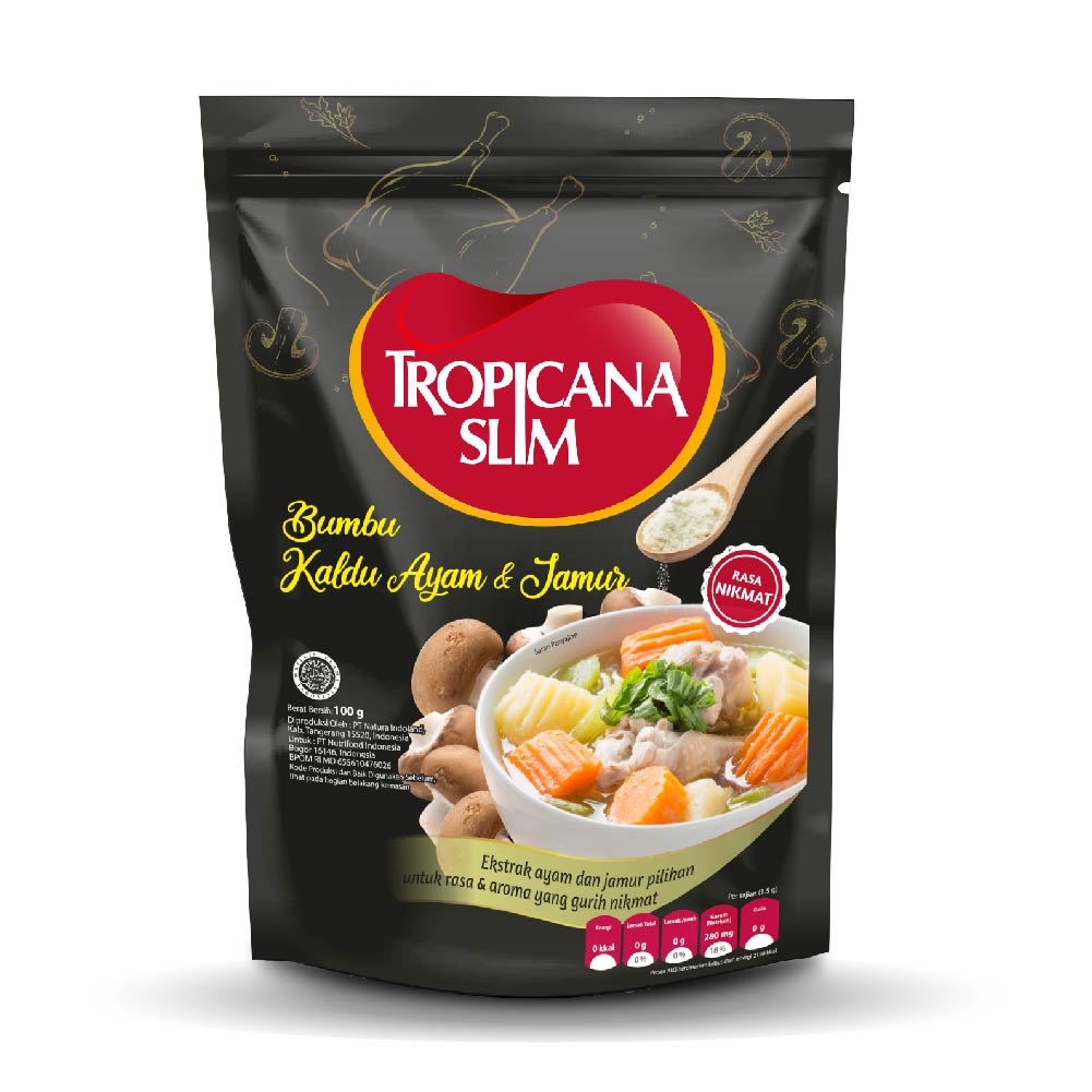 Tropicana Slim Bumbu Kaldu Ayam Jamur 100 gram -24 DUS – Nutrimart