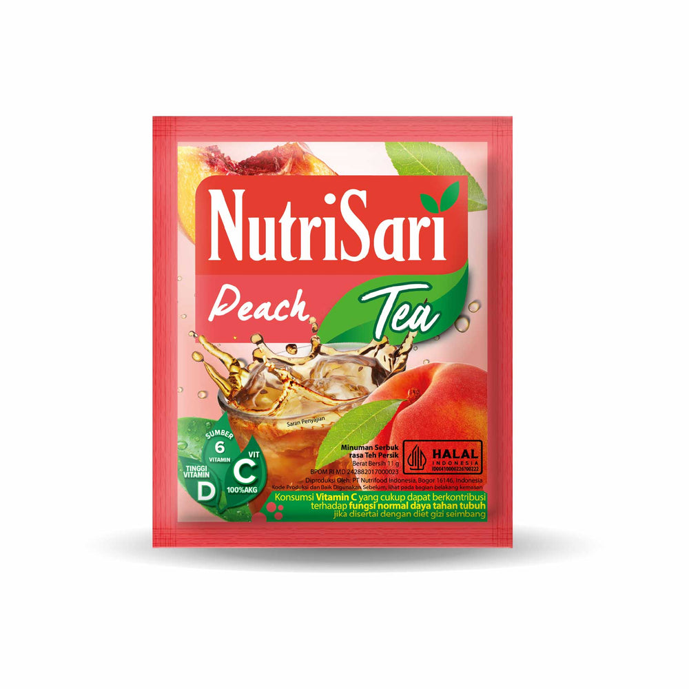 NutriSari Peach Tea 40 sachet - Minuman Teh Rasa Buah Peach dengan Vit ...