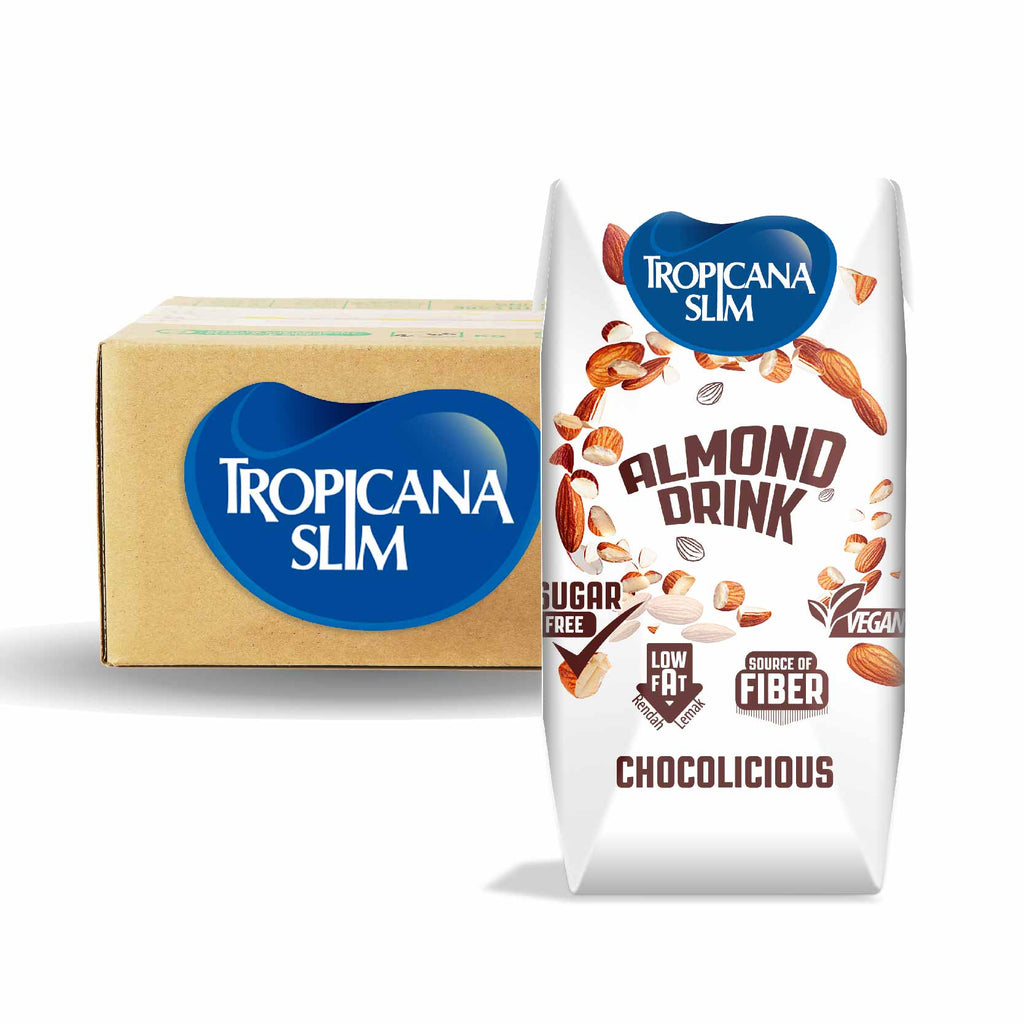 Tropicana Slim RTD Almond Drink Chocolicious 190 ml x 24 pcs – Nutrimart