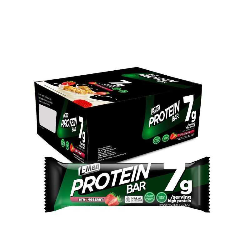 L-Men Protein Bar Strongberry 12 sch - 7g Whey Protein – Nutrimart